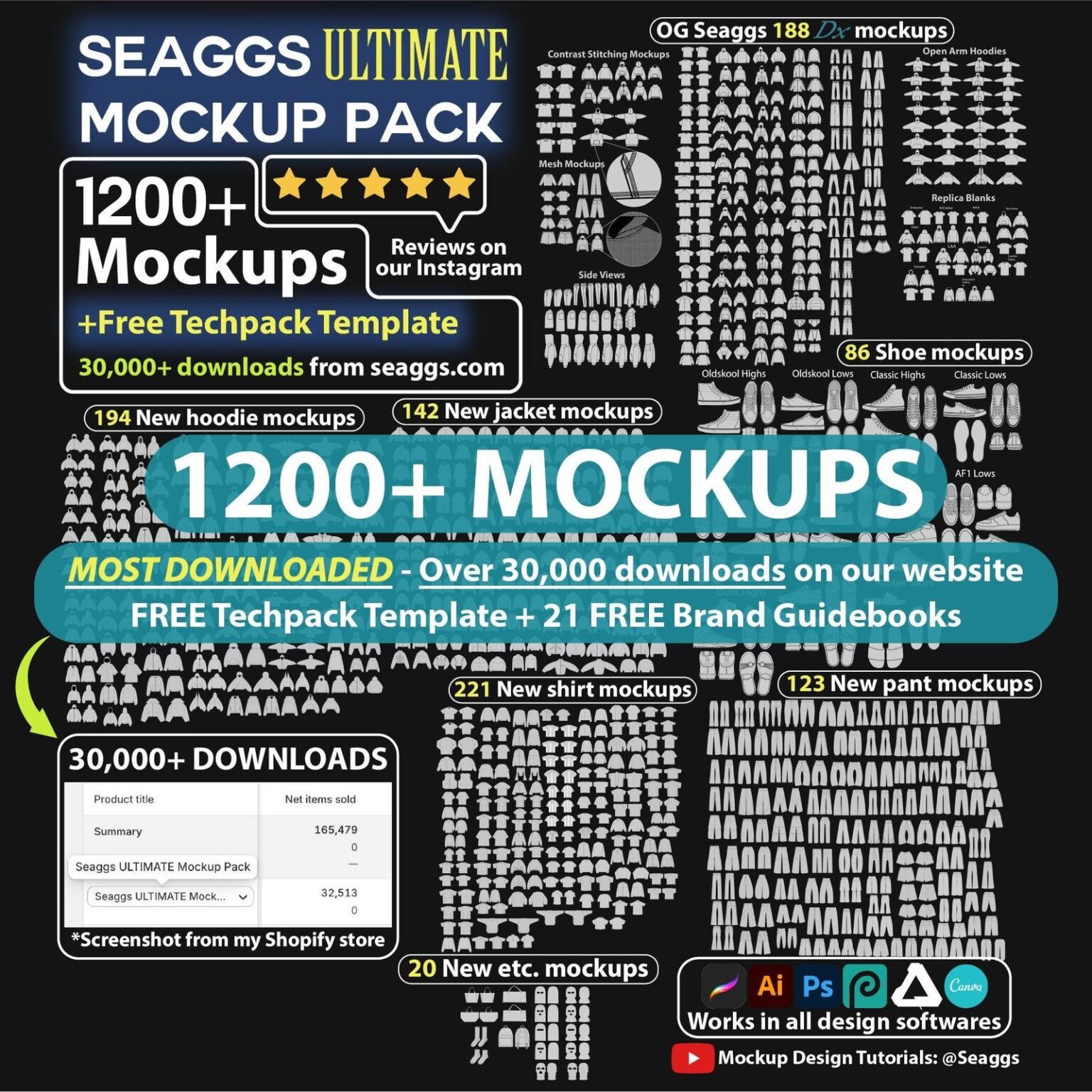 Seaggs ULTIMATE Mockup Pack - techpackmockups
